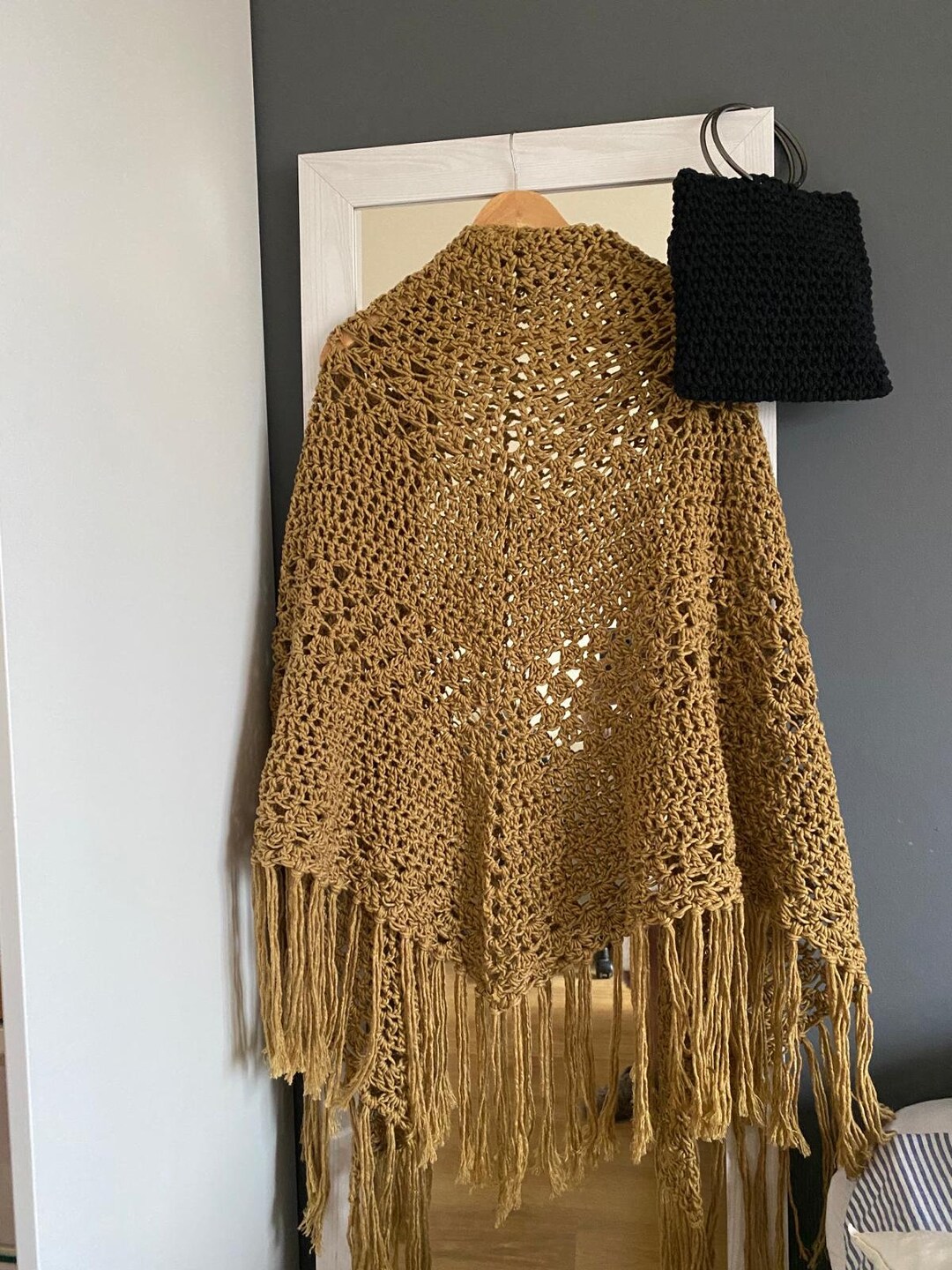 Camel Openwork Shawl - Etsy
