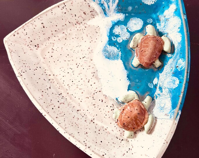 Handmade Ceramic Sea Turtle Dish 7” - Etsy