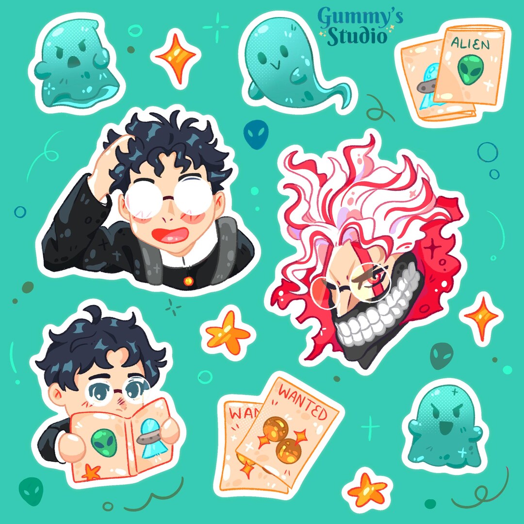 Dandadan Sticker Sheet/ DDD/ Okarun Sticker Sheet/ 10+ Stickers - Etsy