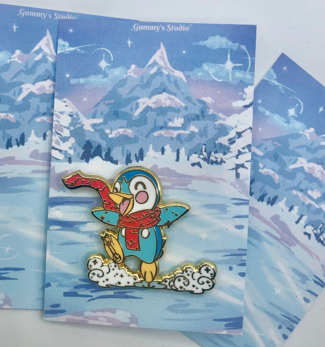 Hard Enamel Pin/ Piplup/ Ice Skating/ Winter Themed - Etsy