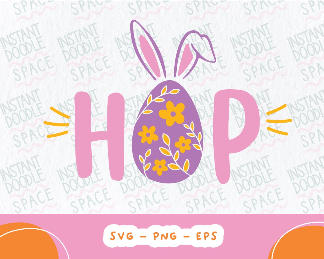 Easter Egg Hop Design, SVG PNG Design, Cute Easter Design for Cricut ...