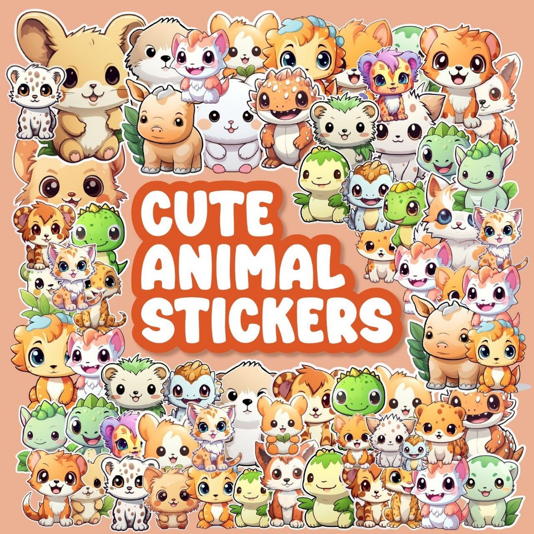 Cute Animal Stickers on Your Choice! - Etsy