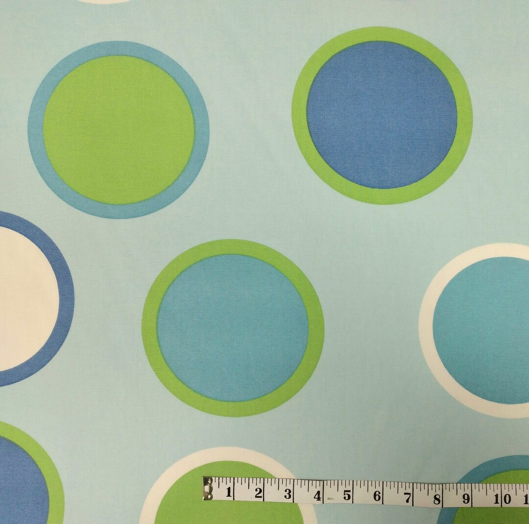 Big Blue Dots From Bloom Craft Cotton Fabric by the Yard - Printed 100% ...