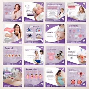 Professional Obstetrics and Gynecology Social Media Kit: Canva ...