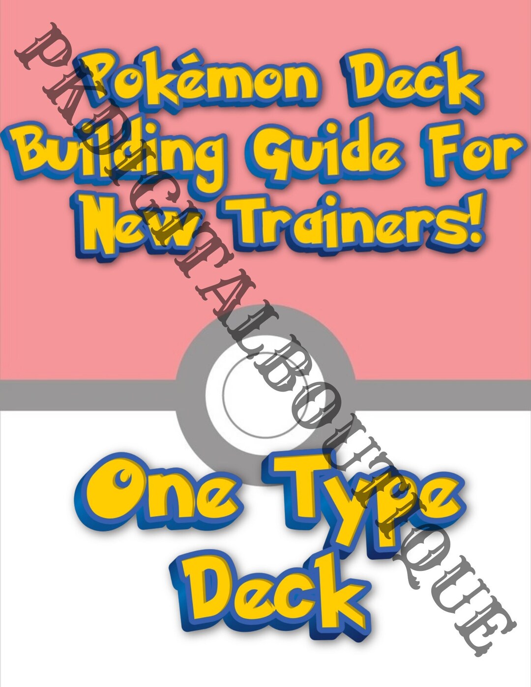 TCG Pokémon Deck Guide, TCG Card Game Guide, TCG Trainer Manual - Etsy