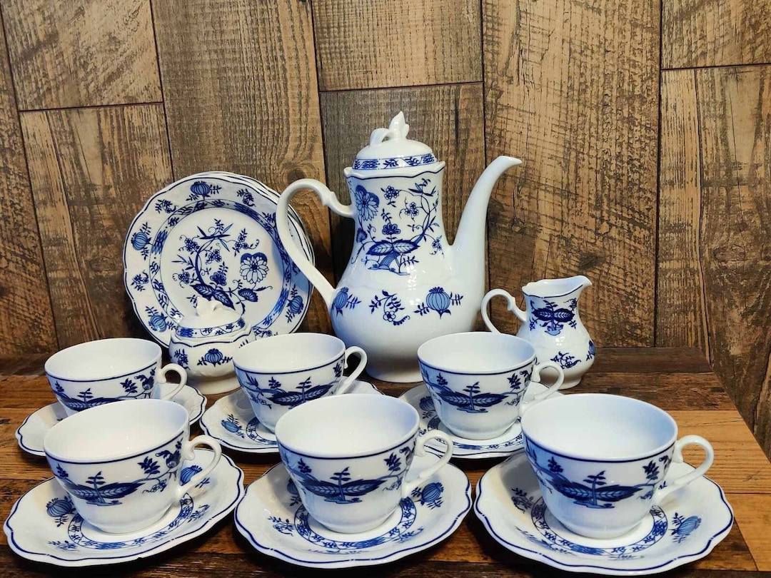 21-piece Tea/breakfast Exquisite Set-kahla-zwiebelmuster,blue Onion Set - Etsy