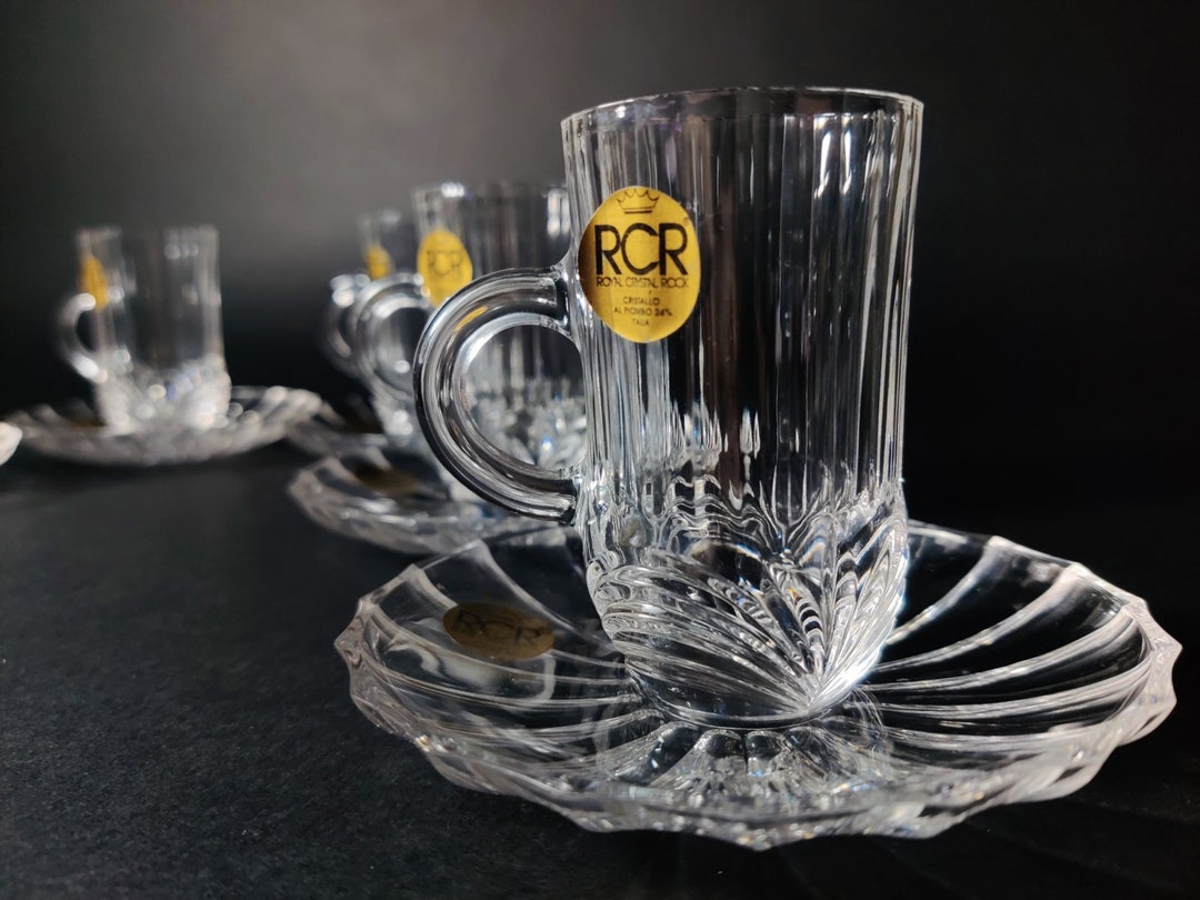 Fine Demitasse Cup & Saucer Set by ROYAL Crystal Rock RCR Italian RARE ...