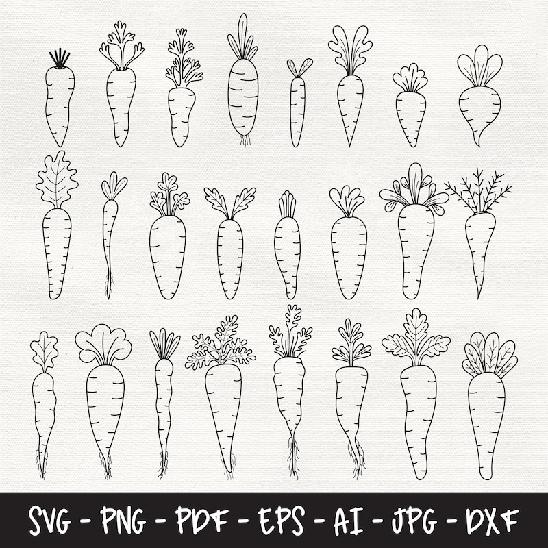 Easter Clipart Carrots - Etsy