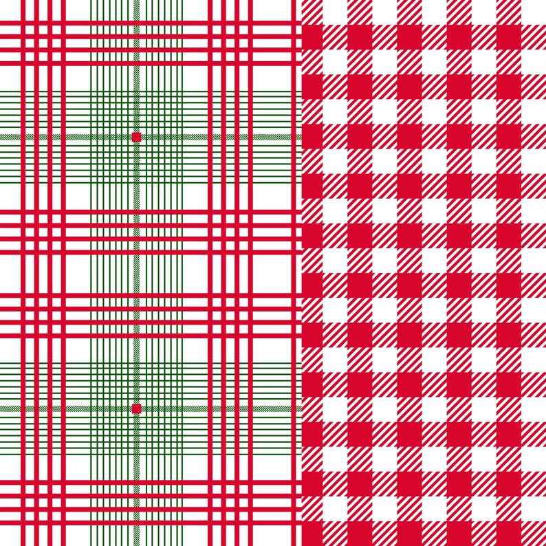 Christmas Plaid Digital Paper: Seamless Holiday Patterns (digital ...