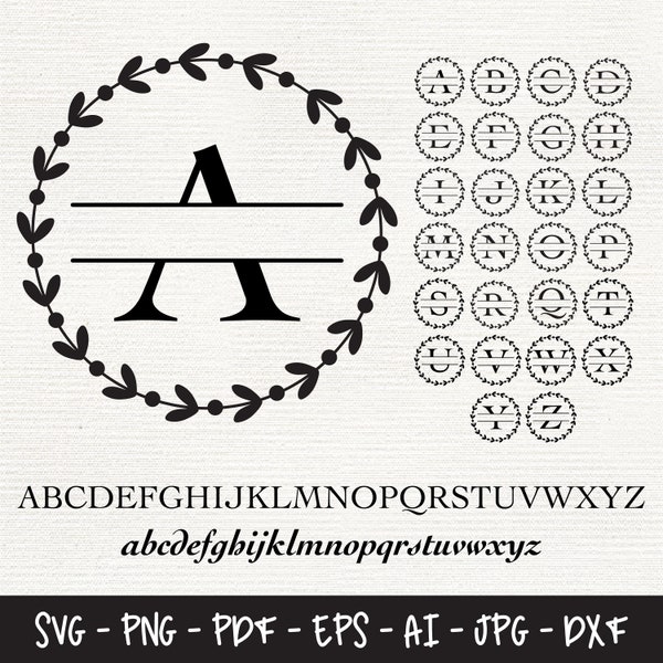 Split Wreath Svg - Etsy