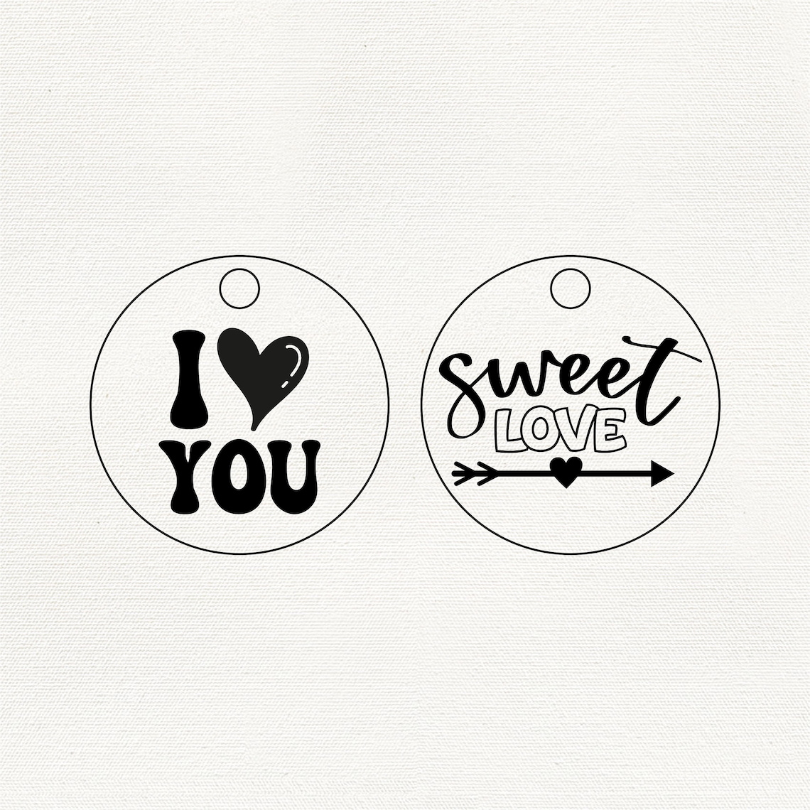 Round Keychain Svg Bundle, Valentines Day Keychain Svg, Love Svg, Love ...
