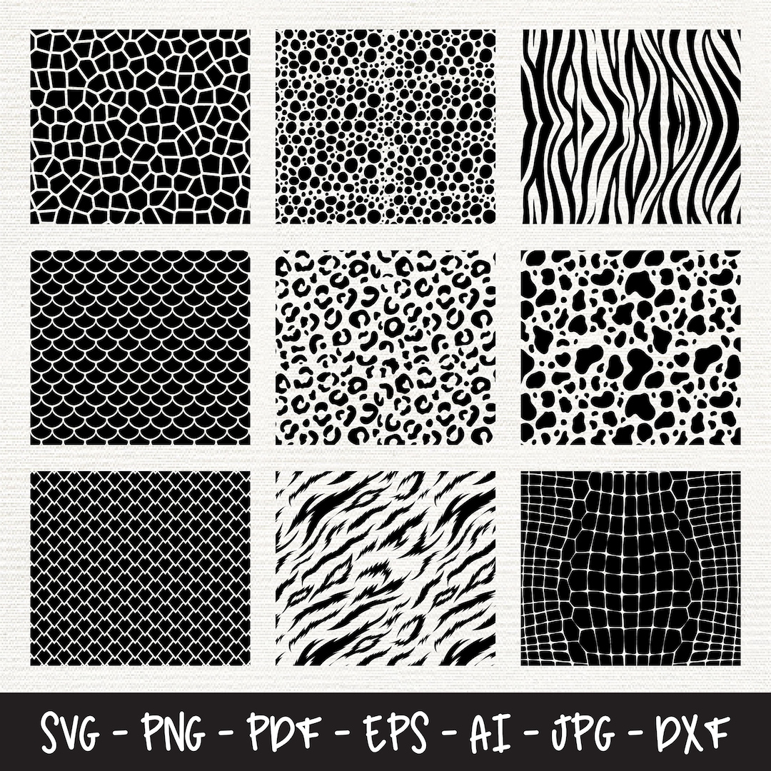 Animal Skin Svg Bundle, Animal Skin Clipart, Animal Skin Pattern ...
