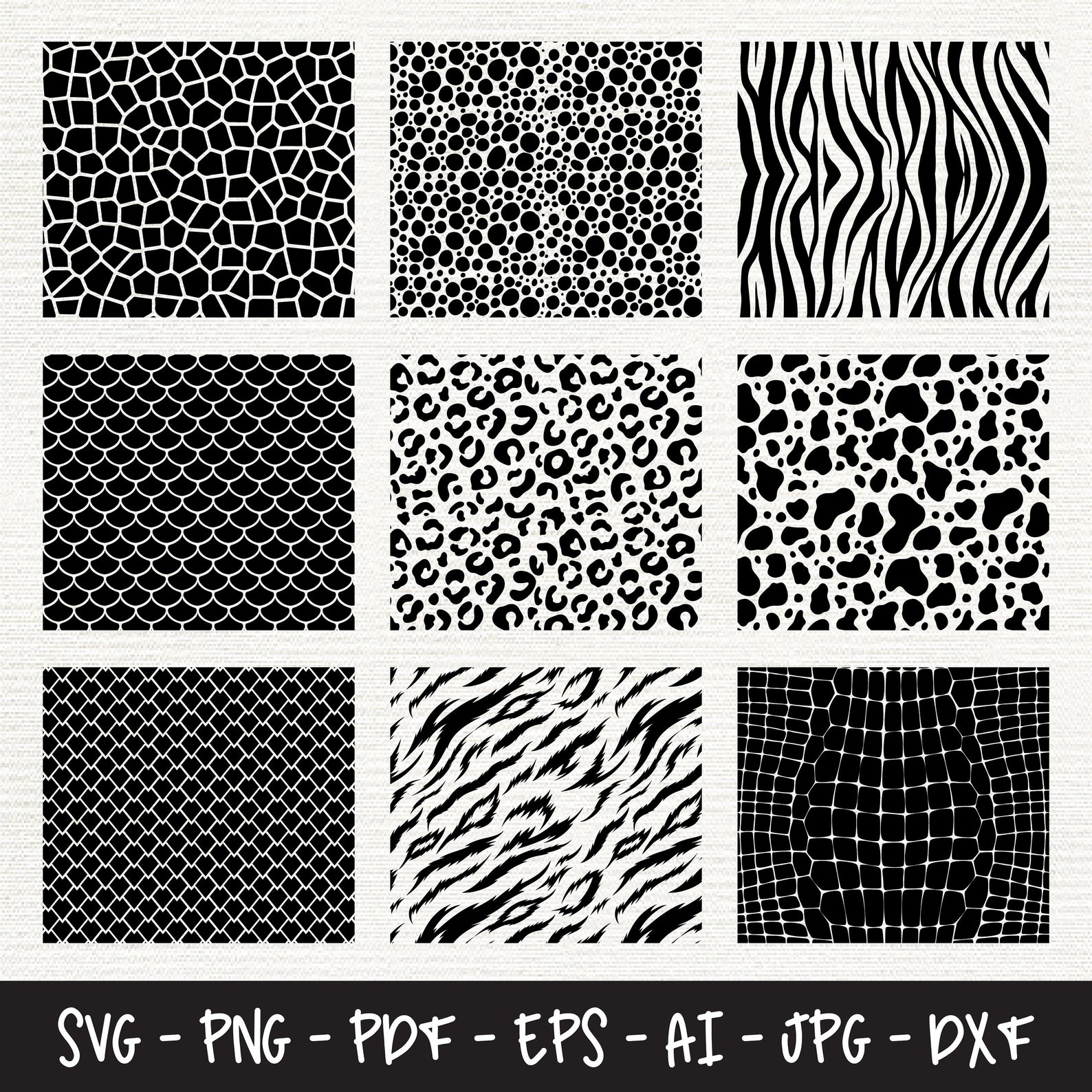 Animal Skin Svg Bundle, Animal Skin Clipart, Animal Skin Pattern ...