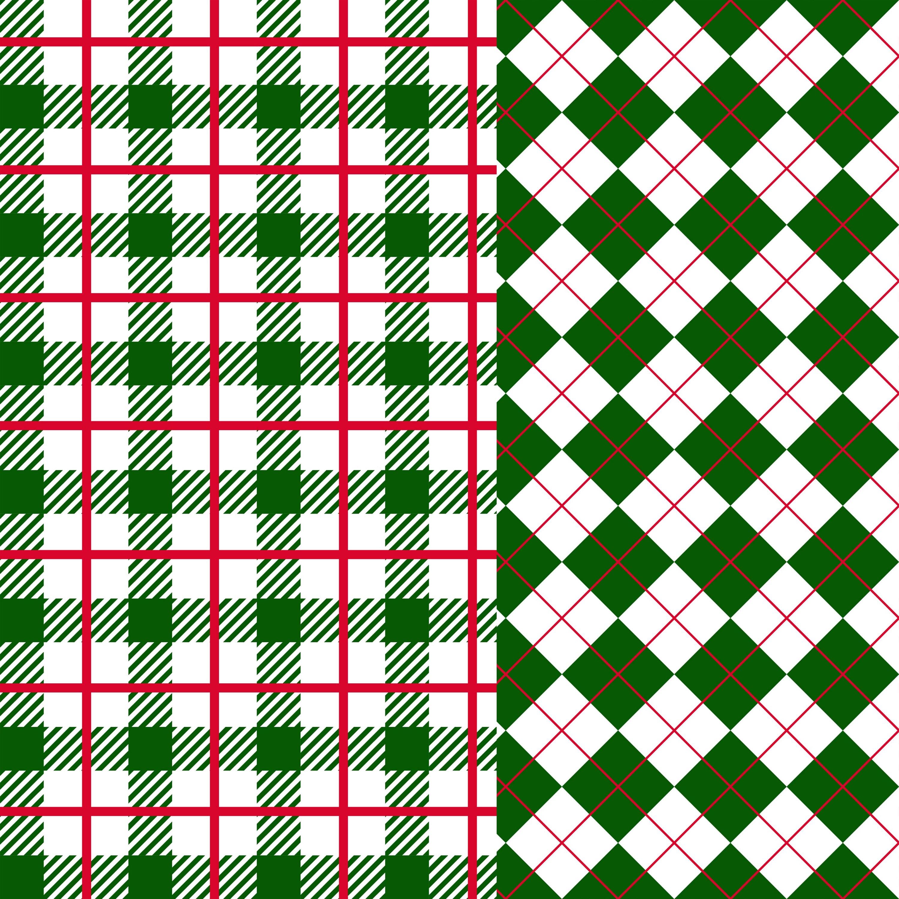 Christmas Plaid Digital Paper: Seamless Holiday Patterns (digital ...