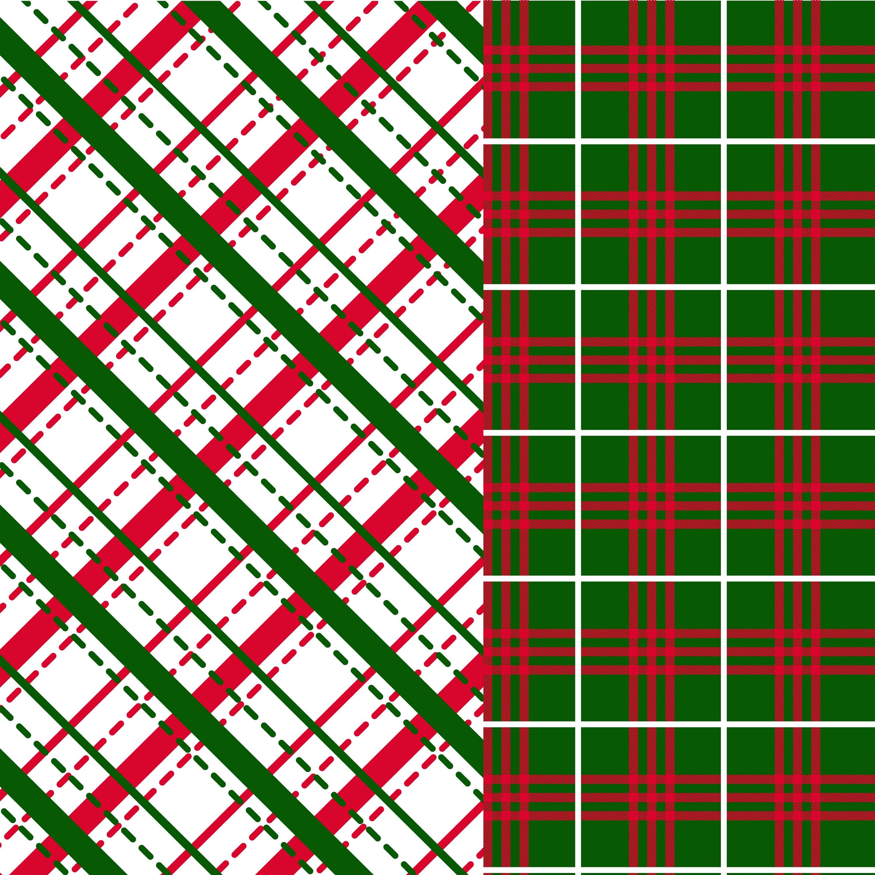 Christmas Plaid Digital Paper: Seamless Holiday Patterns (digital ...