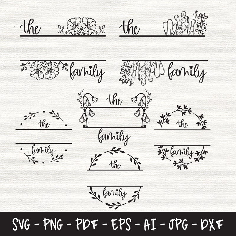 Last Name Svg - Etsy