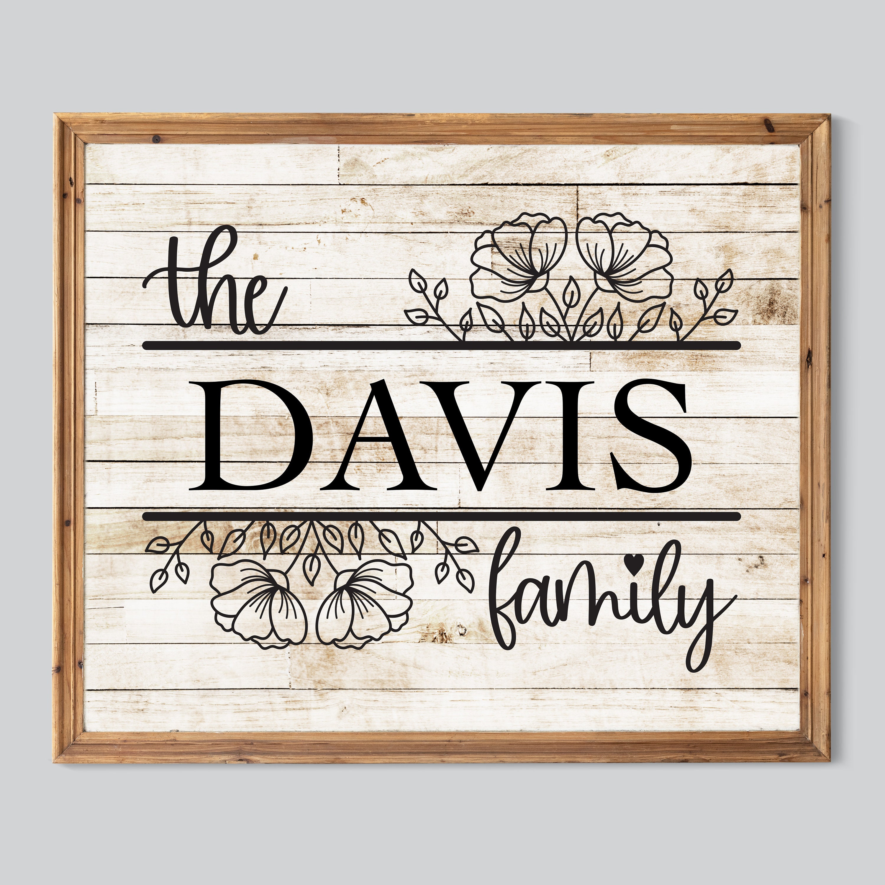 Family Name Monogram Svg Bundle, Last Name Family Name Svg, Split ...