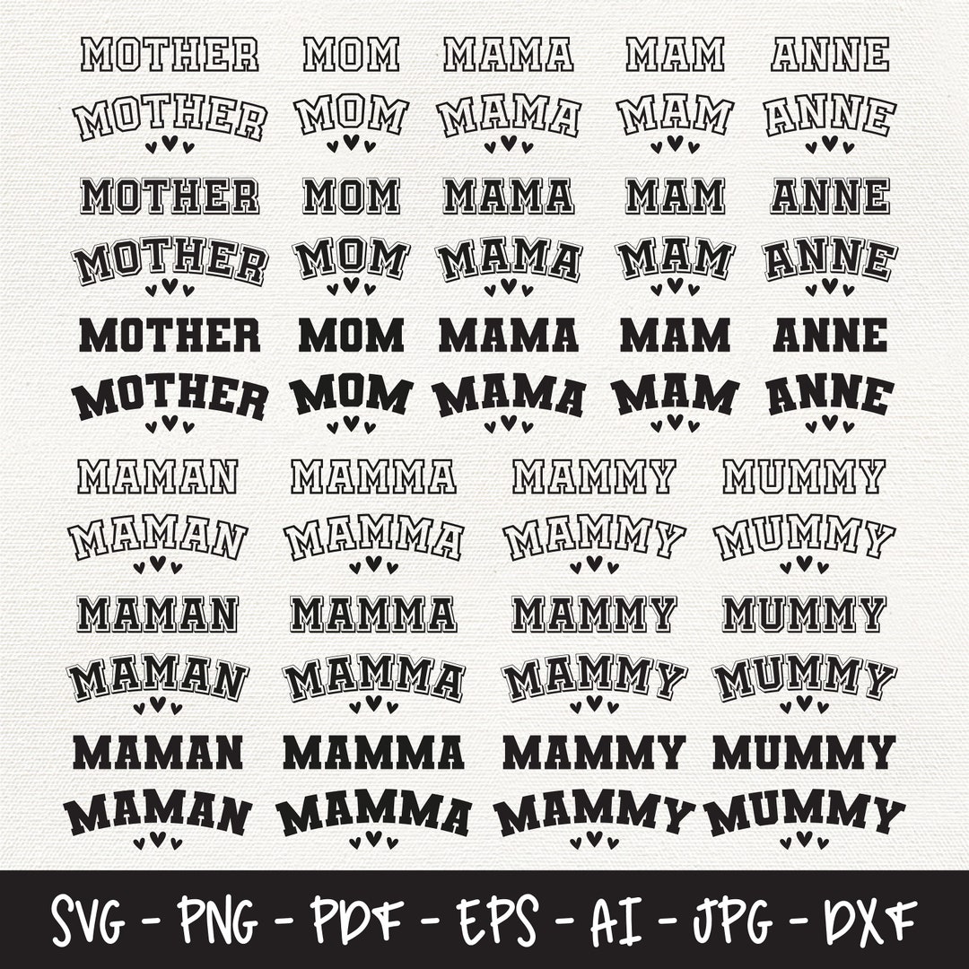 Mother's Day SVG: Mama Varsity Cut File (digital Download) - Etsy