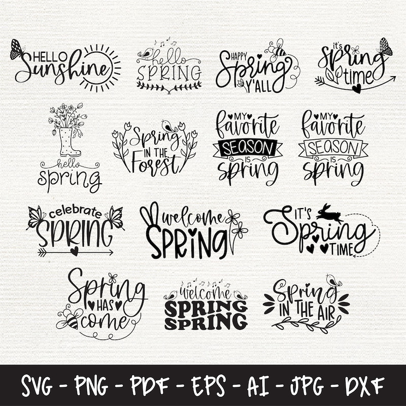 Spring Svg Files - Etsy