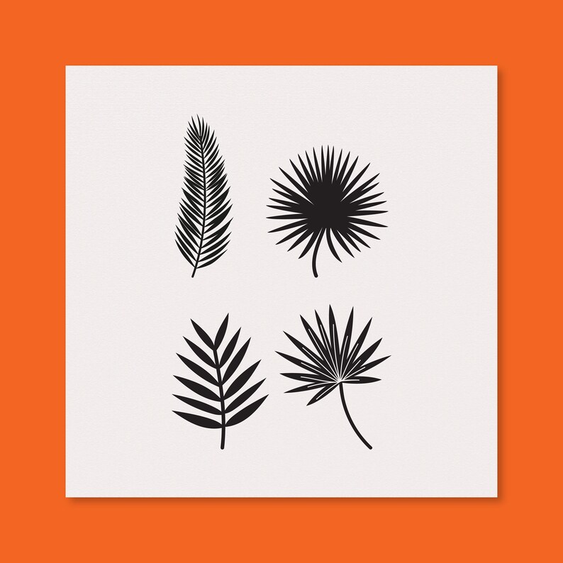 Tropical Leaves Procreate Brushes Bundle, Photoshop Brushes, ABR Stamps ...