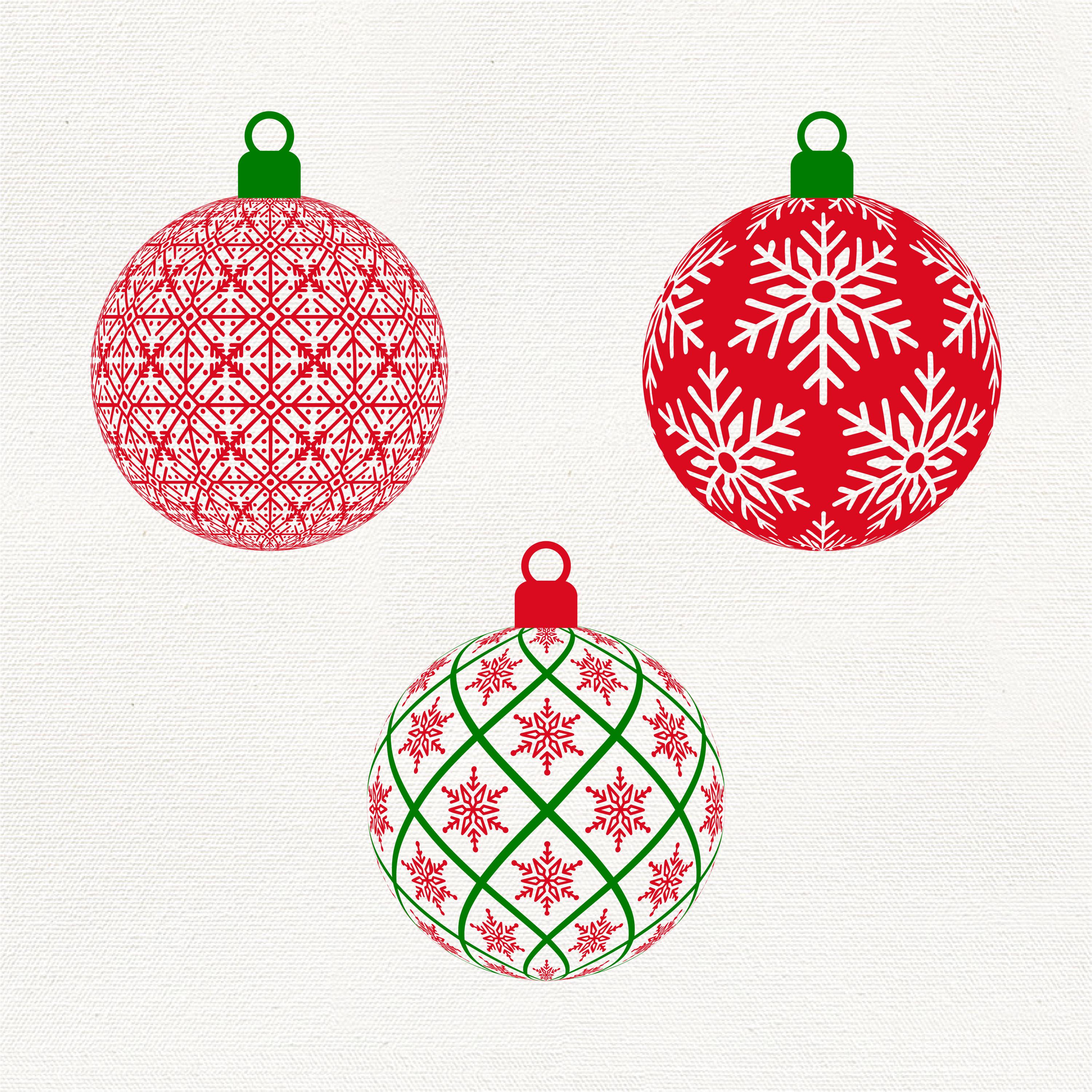 Christmas Ball Bundle Svg, Colored Christmas Ball Png, Decorative ...