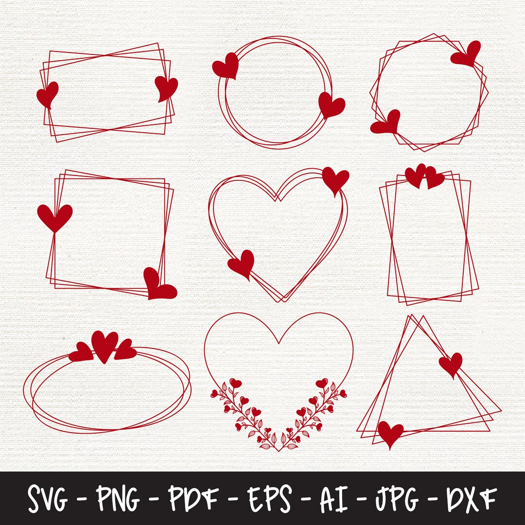 Valentine's Day Wreath SVG, Heart Wreath Svg, Circle Wreath Svg ...