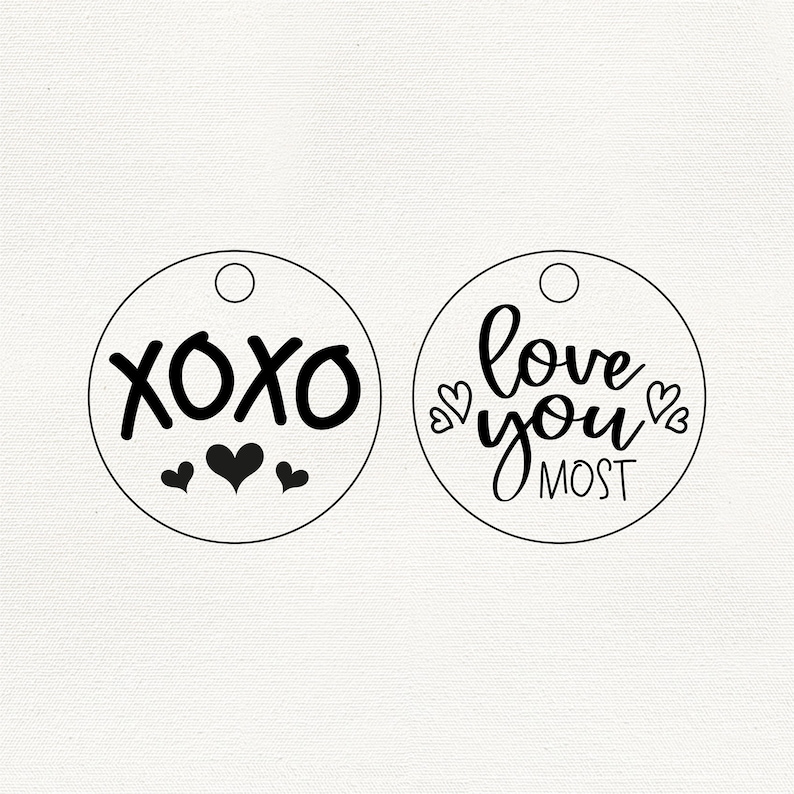 Round Keychain Svg Bundle, Valentines Day Keychain Svg, Love Svg, Love ...