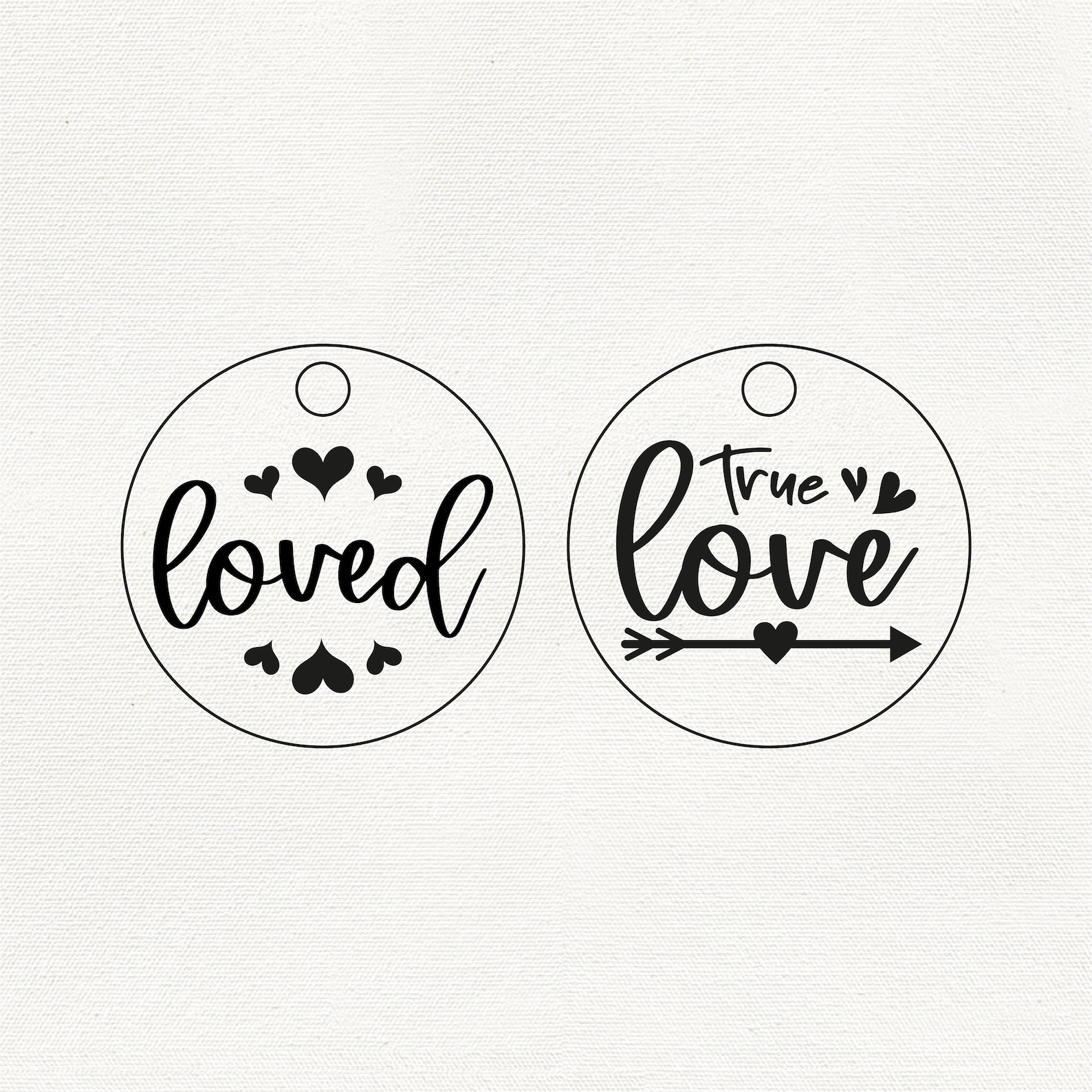 Round Keychain Svg Bundle, Valentines Day Keychain Svg, Love Svg, Love ...