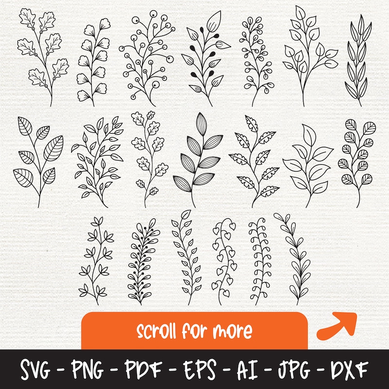Botanical Leaves - Etsy