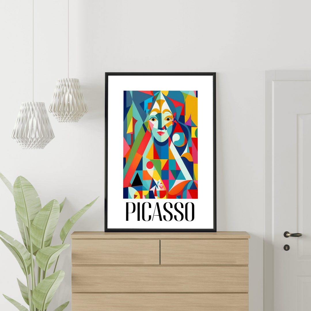 Picasso Inspired Digital Print AI Generated Art Vibrant - Etsy
