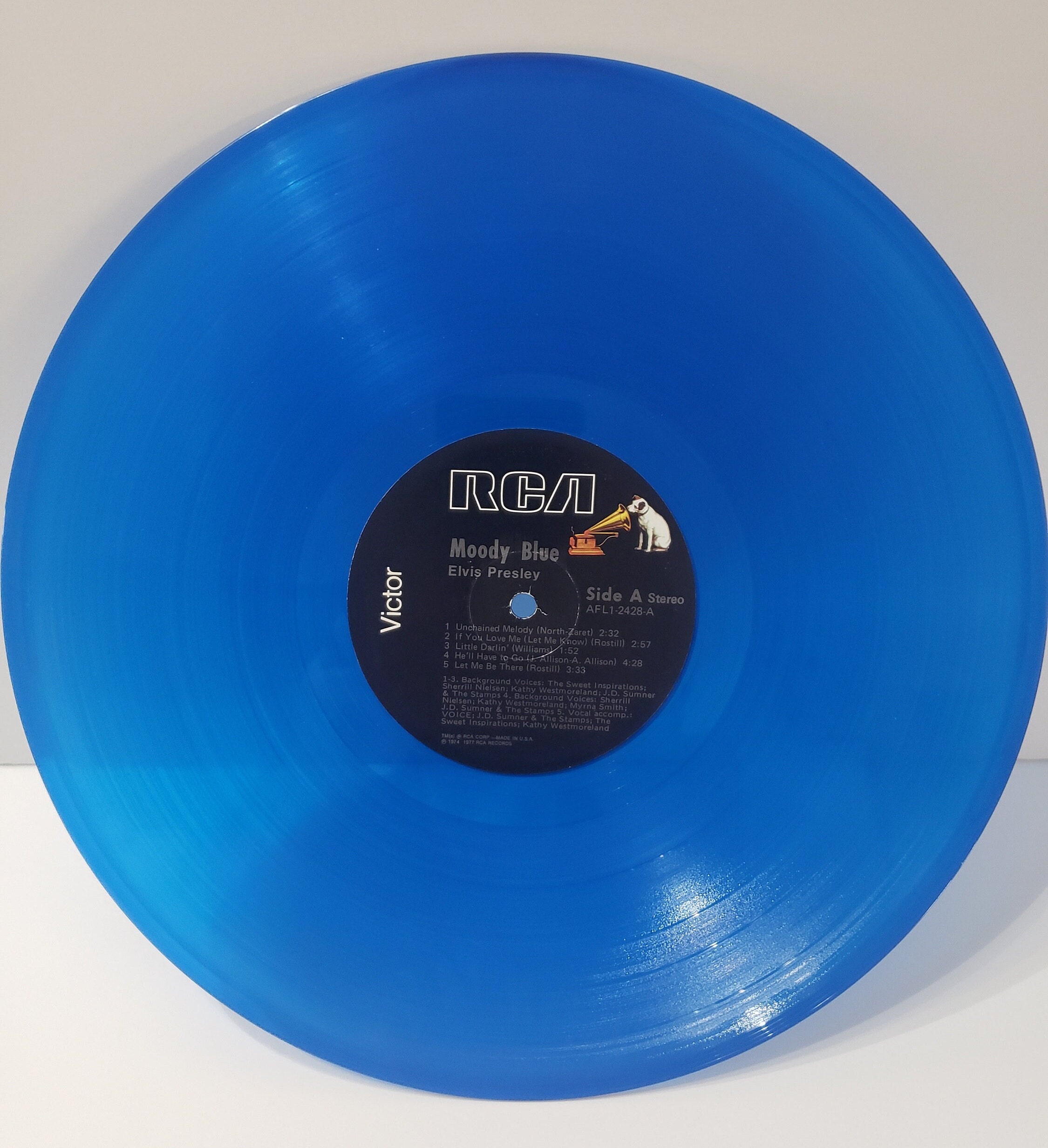 Elvis Presley MOODY BLUE Vinyl LP Record Album AFL1-2428 Translucent ...