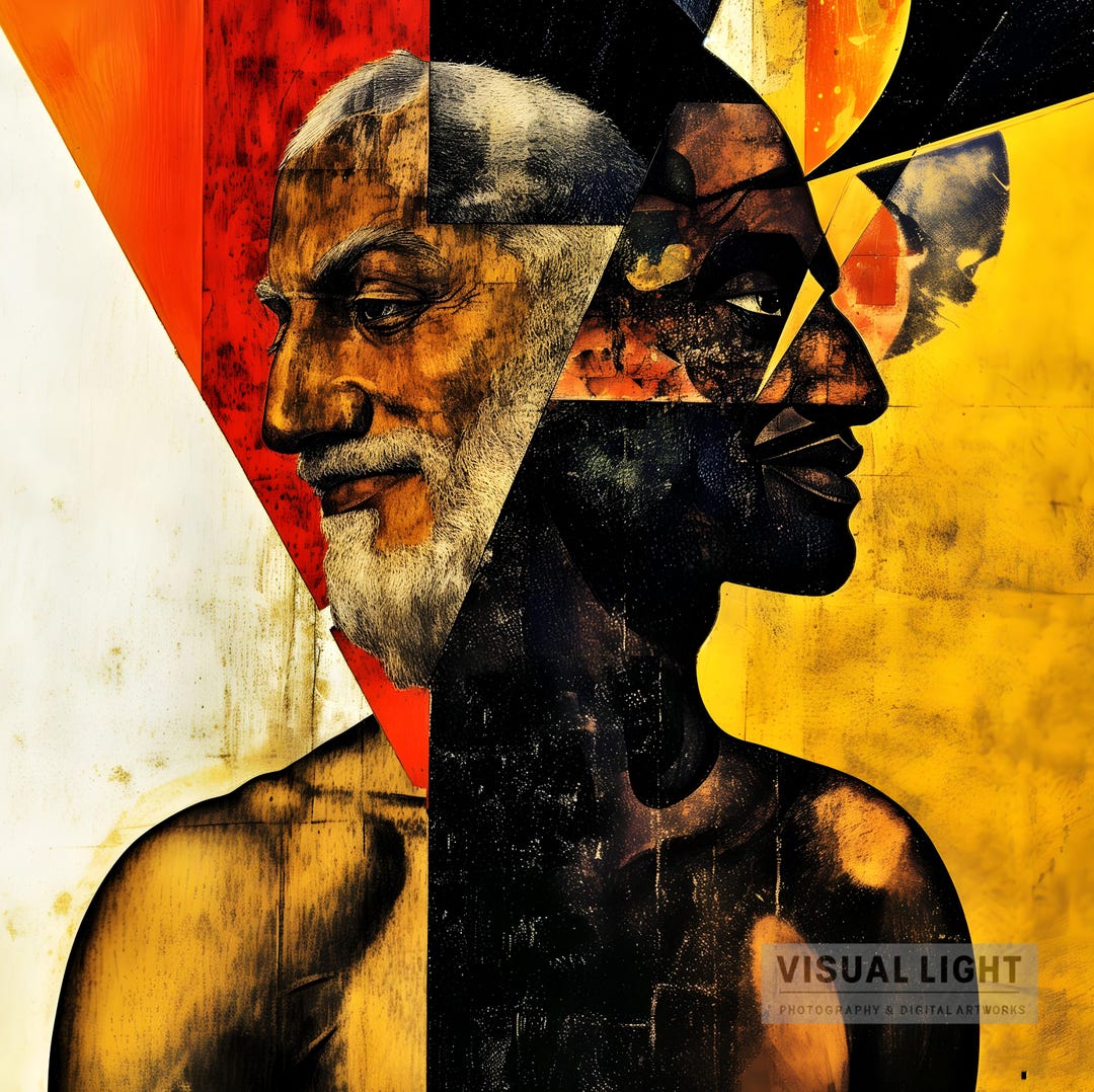 Duality Art Print: Abstract Faces, LGBTQ Home Decor (digital Download ...