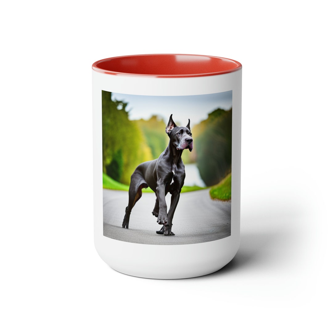 Two-tone Great Dane Coffee Mugs, 15oz - Etsy
