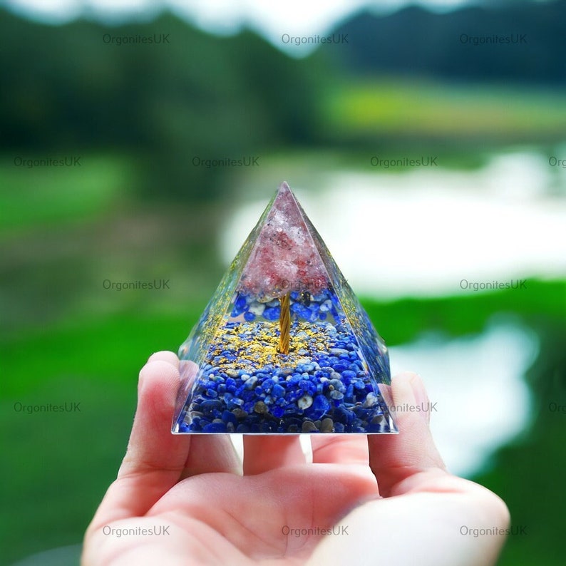 Orgonite Crystal Pyramid Tree of Life Natural Crystal Pyramid Orgone ...