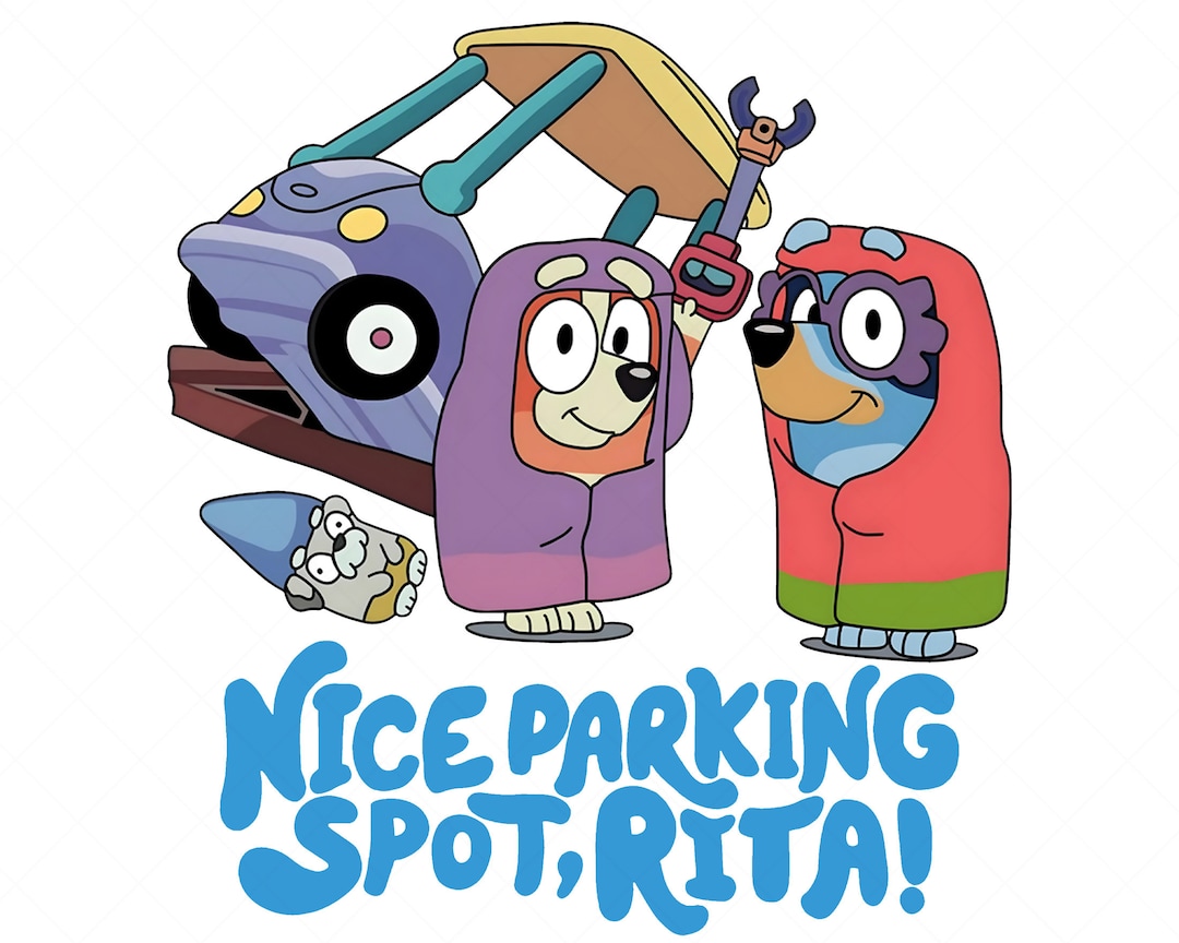 Bluey Nice Parking Spot Rita PNG Files, Bluey Png, Bluey and Bingo Png ...