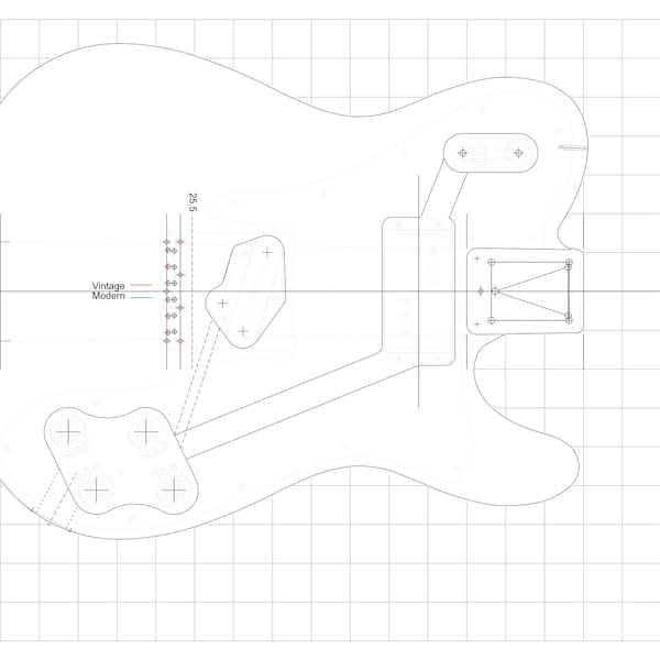 Telecaster Body Plans - Etsy