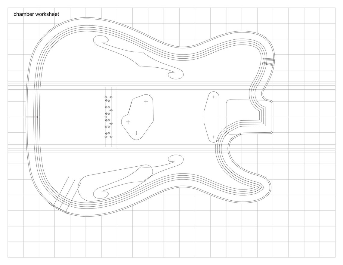 Fender Telecaster Thinline Luthier Plans, PDF, Blueprint, Guitar Build ...