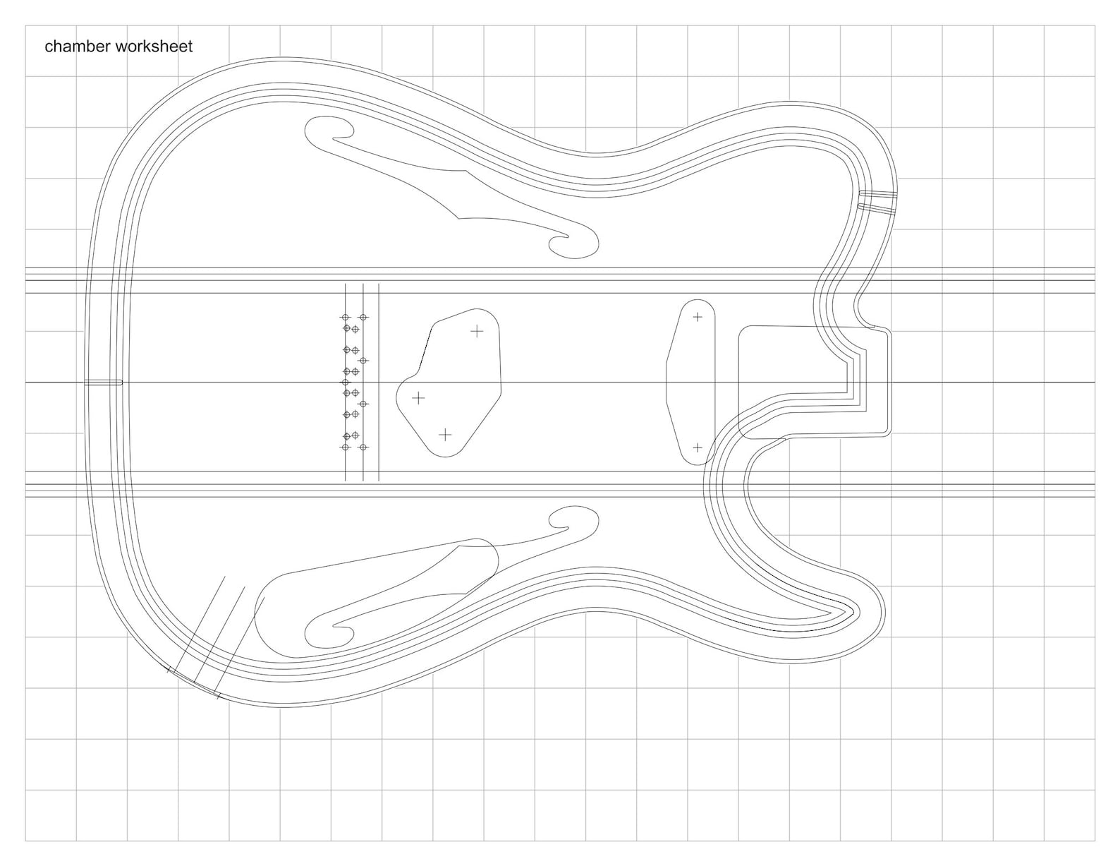Fender Telecaster Thinline Luthier Plans, PDF, Blueprint, Guitar Build ...