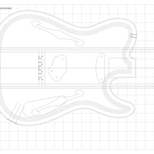 Fender Telecaster Thinline Luthier Plans, PDF, Blueprint, Guitar Build ...
