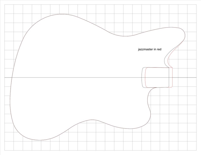 Fender Jazzmaster V2 Luthier Plans (body Only), PDF, Blueprint, Guitar ...