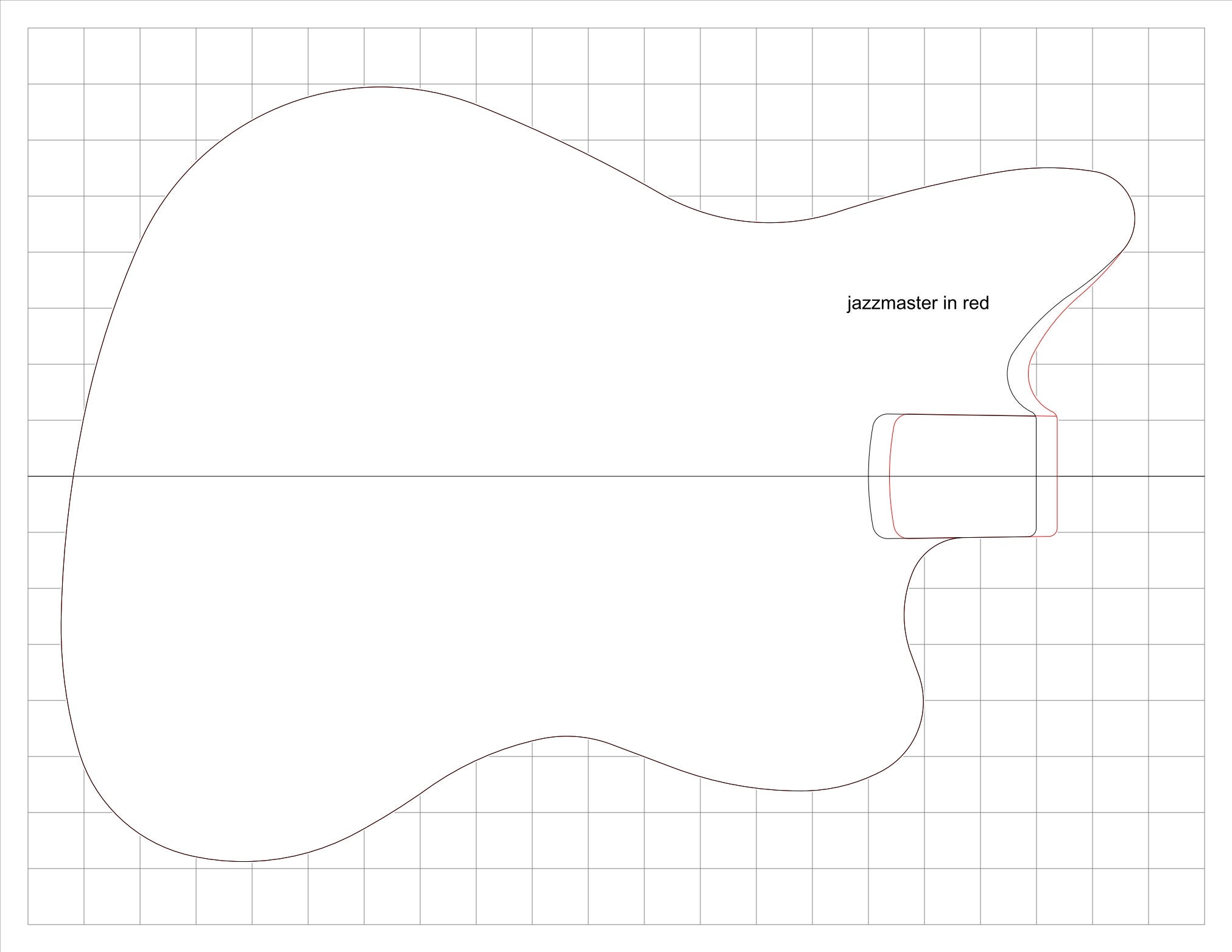 Fender Jazzmaster V2 Luthier Plans (body Only), PDF, Blueprint, Guitar ...