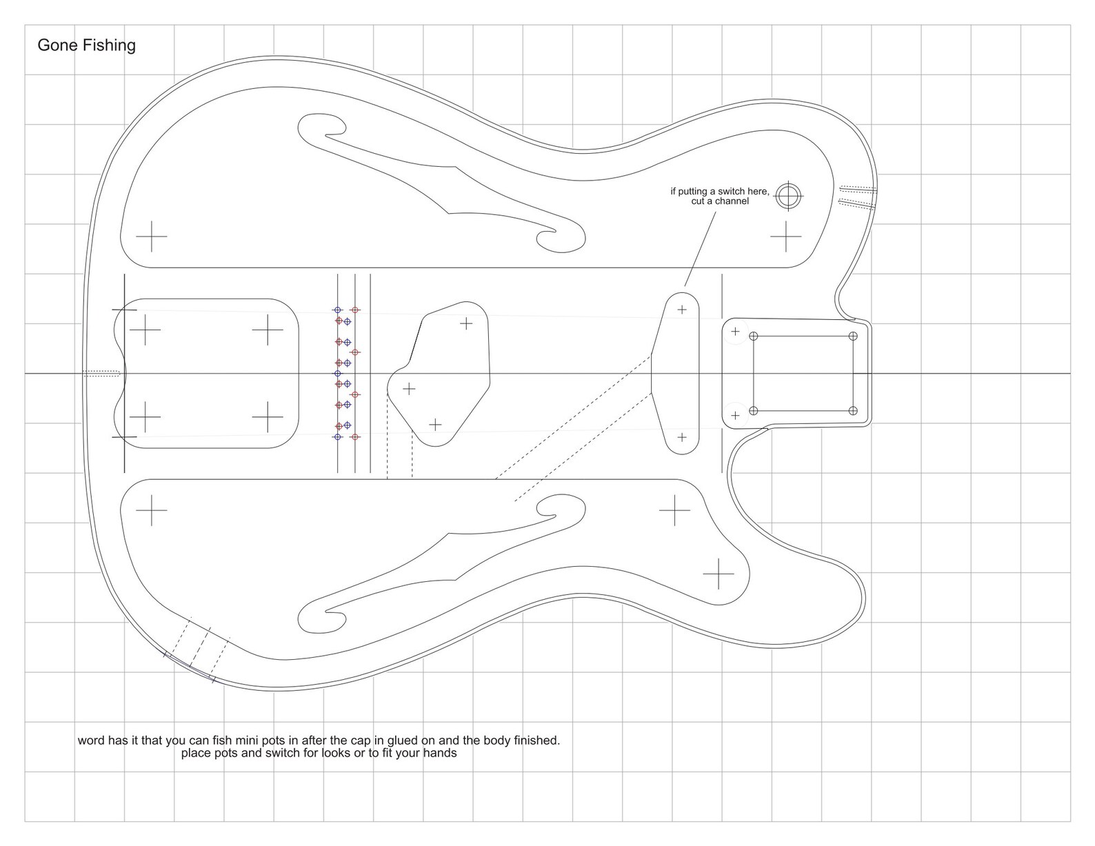 Fender Telecaster Thinline Luthier Plans, PDF, Blueprint, Guitar Build ...