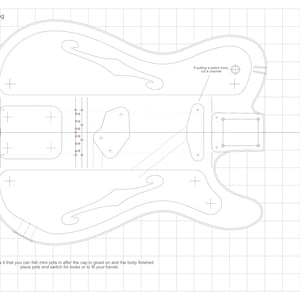 Fender Telecaster Thinline Luthier Plans, PDF, Blueprint, Guitar Build ...