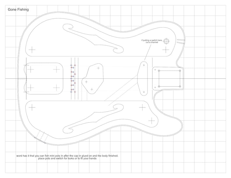 Fender Telecaster Thinline Luthier Plans, PDF, Blueprint, Guitar Build ...