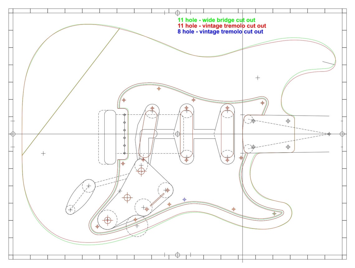 Fender Stratocaster Luthier Plans, PDF, Blueprint, Guitar Build - Etsy