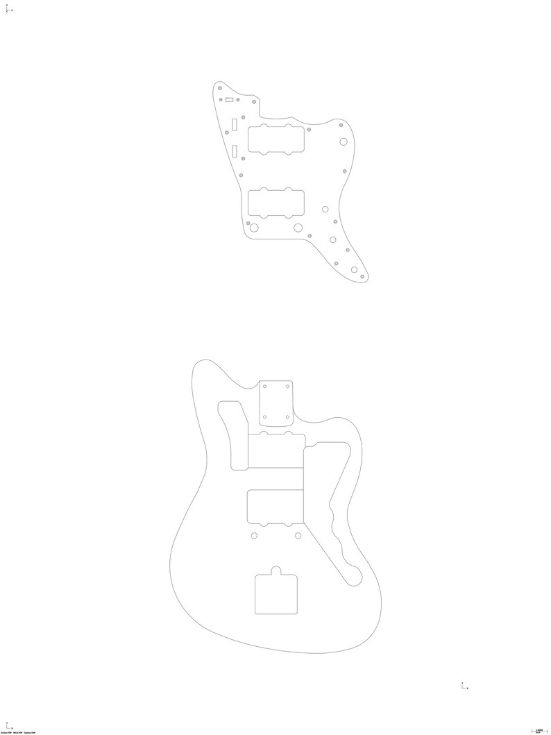 Fender Jazzmaster V2 Luthier Plans (body Only), PDF, Blueprint, Guitar ...