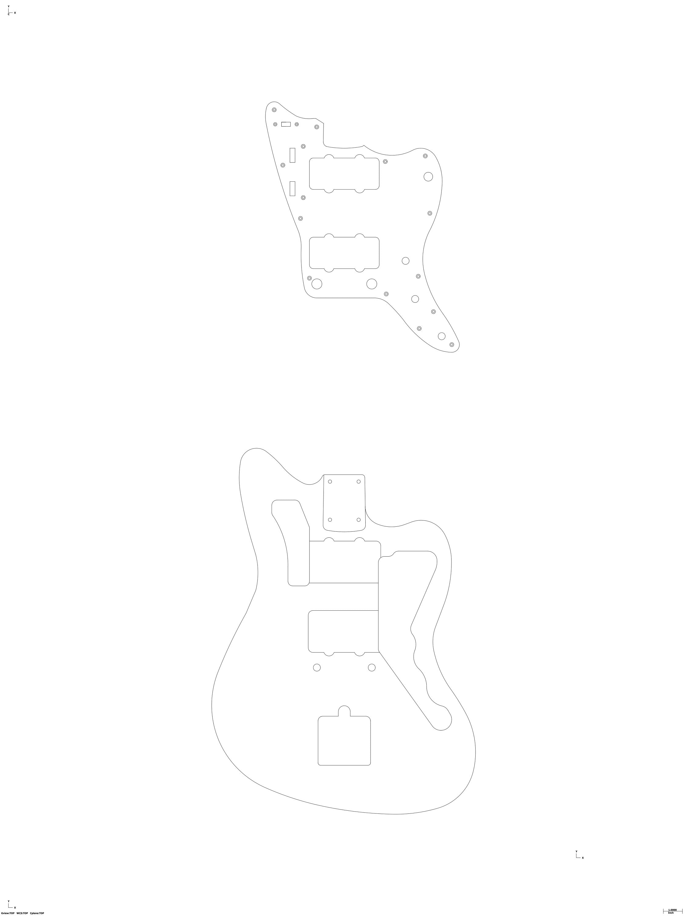 Fender Jazzmaster V2 Luthier Plans (body Only), PDF, Blueprint, Guitar ...