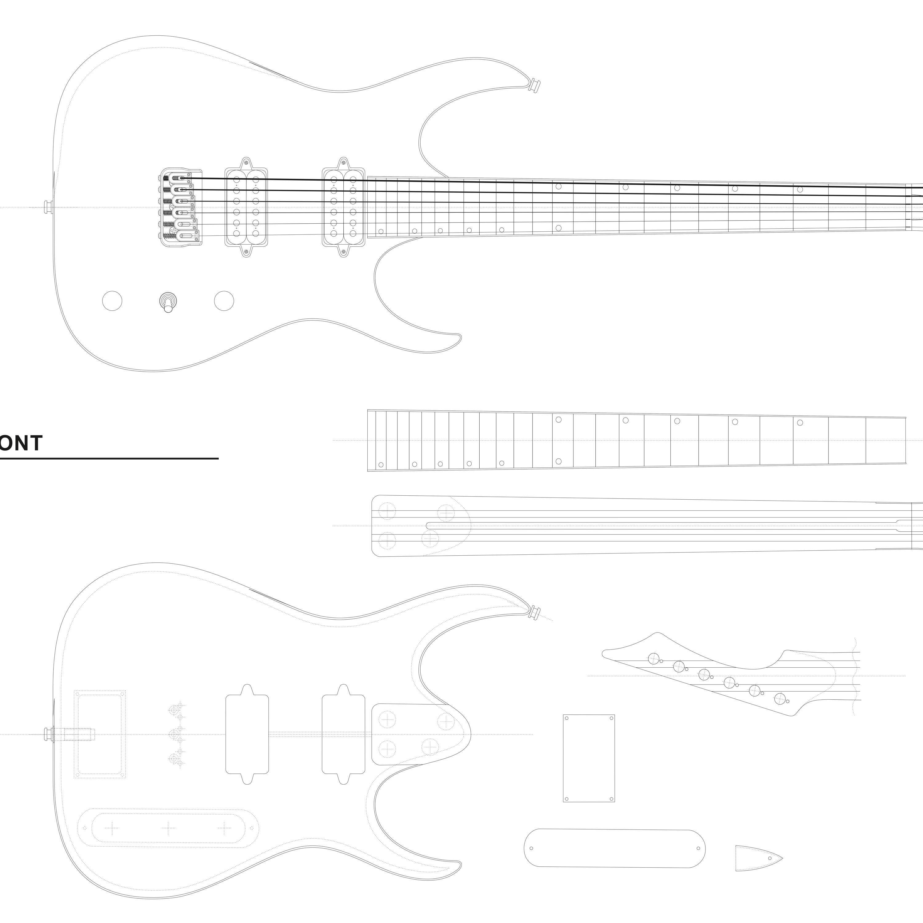 Blackmachine B6 Luthier Plans, PDF, Blueprint, Guitar Build - Etsy