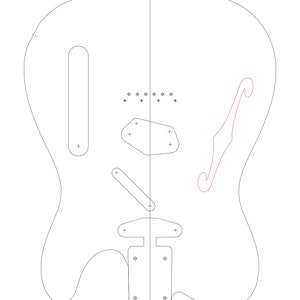 Fender Telecaster Thinline Luthier Plans, PDF, Blueprint, Guitar Build ...