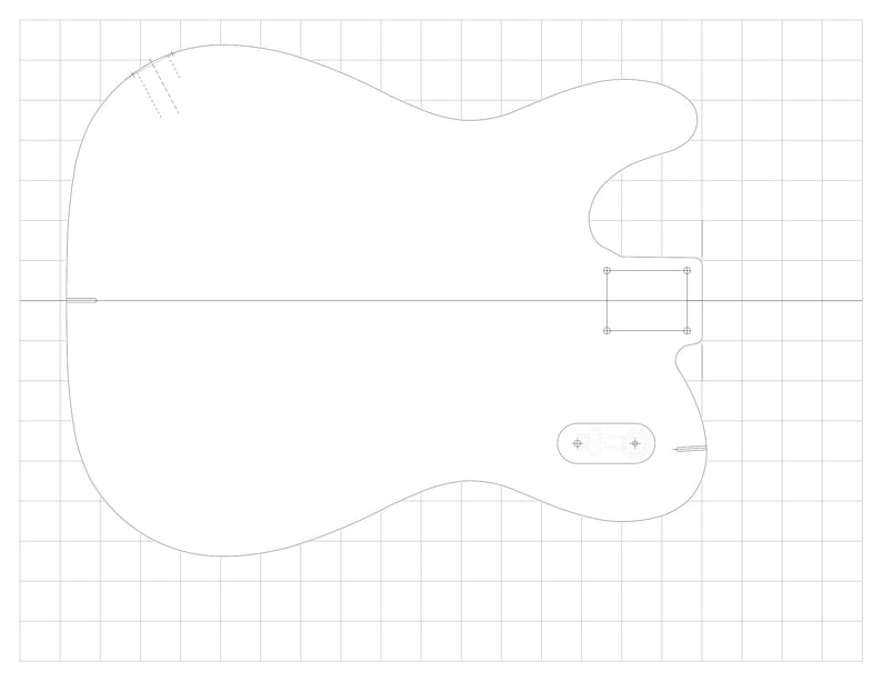 Fender Telecaster Thinline Luthier Plans, PDF, Blueprint, Guitar Build ...